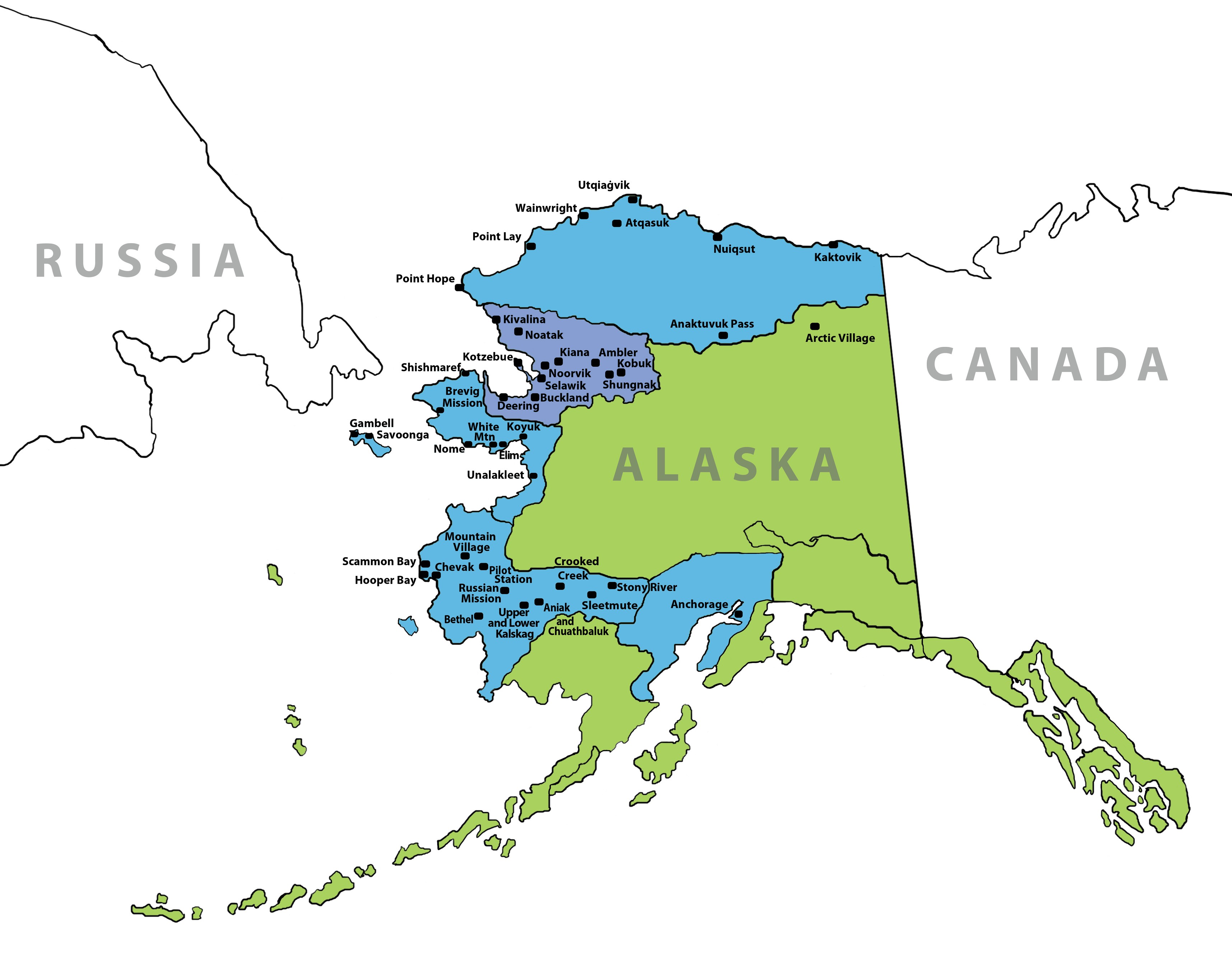 Russian Alaska Map